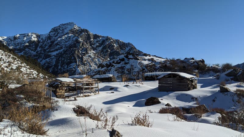 Land covered with snow stock photo. Image of piste, arctic - 194676022
