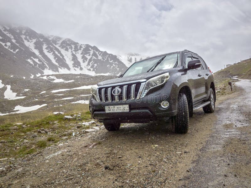 Car SUV in the mountains. stock image. Image of lees - 119734933