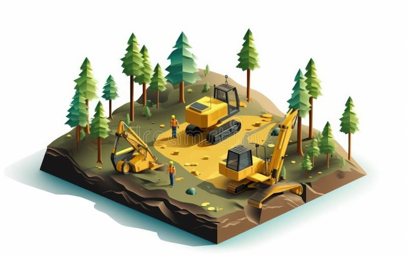 Land Clearing Tractor Stock Illustrations – 156 Land Clearing Tractor ...