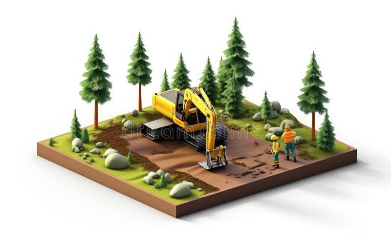 Backhoe Clearing Stock Illustrations – 140 Backhoe Clearing Stock ...