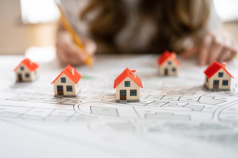 Land Development Map. Developer Stock Image - Image of plan ...