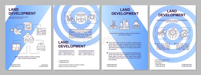 Land Development Process Blue Gradient Brochure Template Stock ...