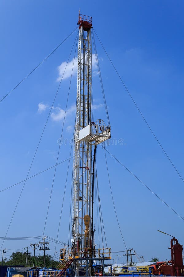 Oil Land Drilling Rig Working in the Field Stock Image - Image of fuel ...