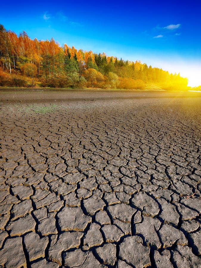 Land with Dry and Cracked Ground Stock Photo - Image of geology ...