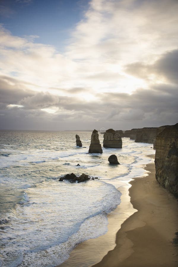 Land formation at coast. stock photo. Image of ocean, apostles - 4486624