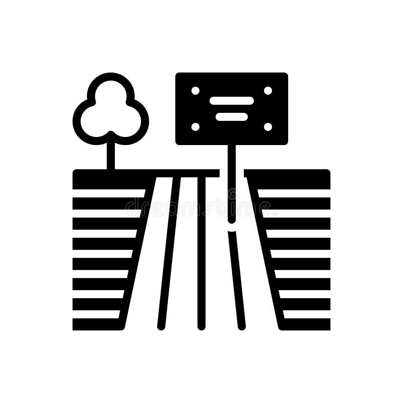 Black Solid Icon for Land, Ground and Soil Stock Illustration ...