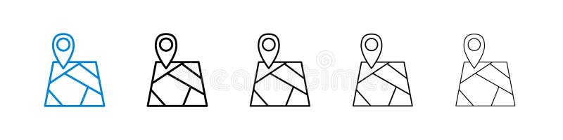 Land Location Icon. Vector Dimension Area Size Icon and Map Pin Stock ...