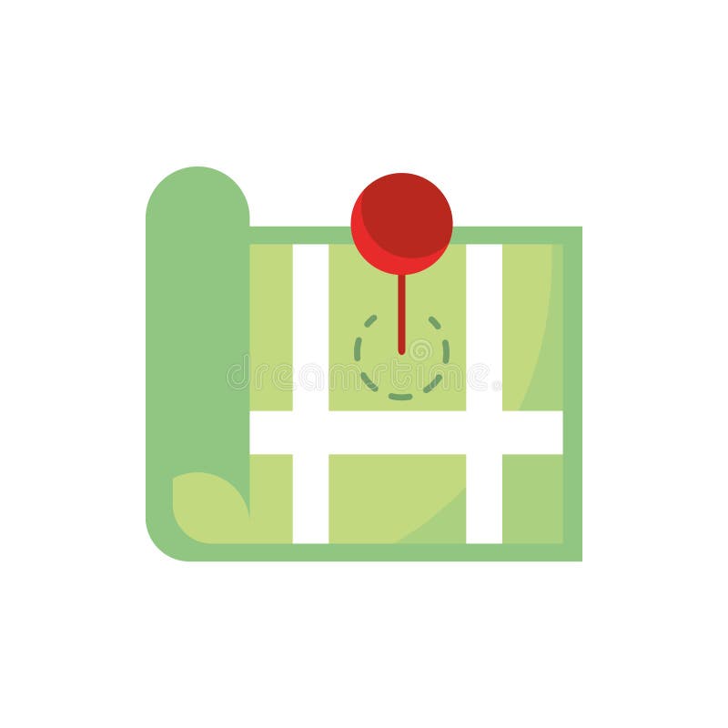 Land Location Pin Gps Map and Navigation Stock Vector - Illustration of ...