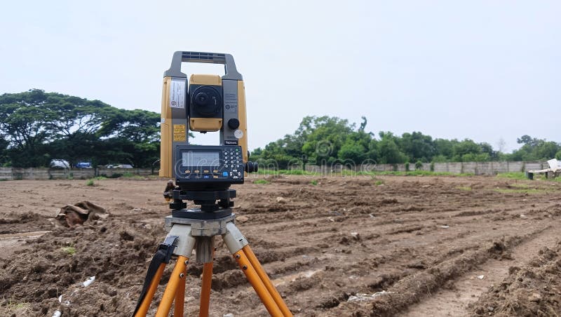 Land Measurement for Construction Work Stock Image - Image of person ...