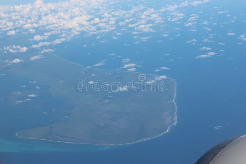 Land in the Ocean , View from Plane Stock Photo - Image of style, life ...