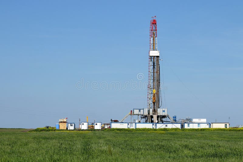 Land oil drilling rig on stock image. Image of petrochemical - 46713669