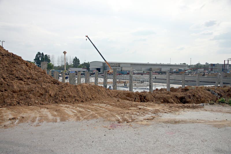 Land for Plant Construction and Massive Labor. Stock Image - Image of ...