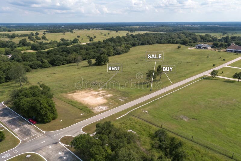 Land Plot in Aerial View for Residential Development Stock Illustration ...
