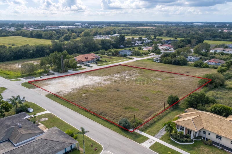 Land Plot in Aerial View for Residential Development Stock Illustration ...
