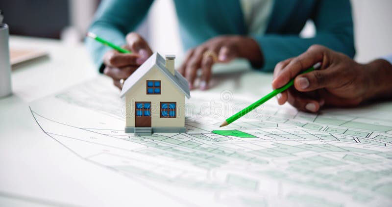 Land Plot and Cadastre Map stock image. Image of land - 268294691