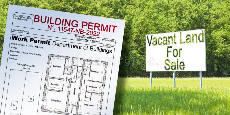 LAND PLOT MANAGEMENT and BUILDING PERMIT - Real Estate Concept with a ...