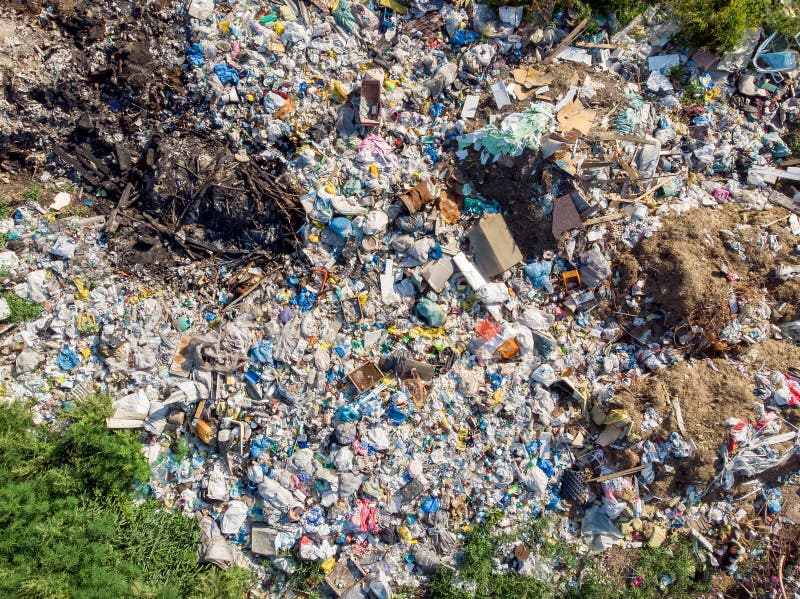 Land Pollution with Plastic Bottles and Bags. Open Storage of Solid ...