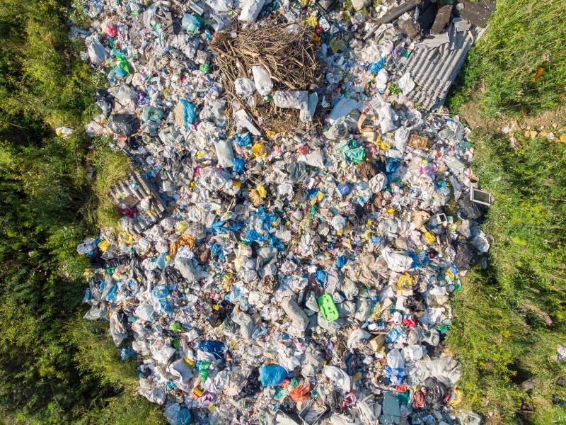 Land Pollution with Plastic Bottles and Bags. Open Storage of Solid ...