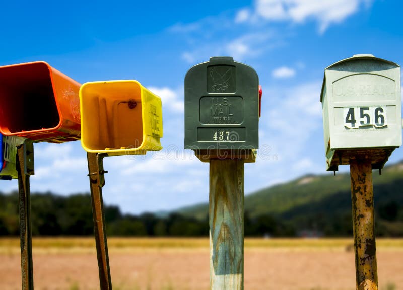 Land-Post stockbild. Bild von büro, briefkasten, himmel - 20248919
