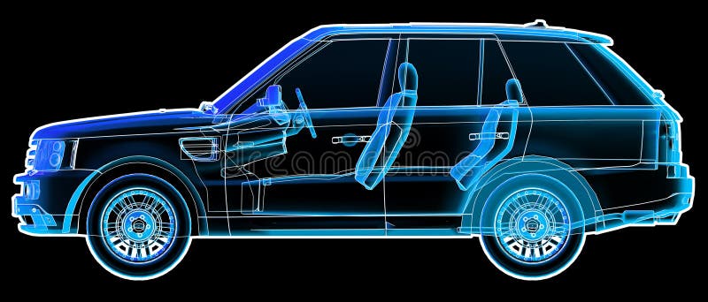 Cut-away car. stock vector. Illustration of driving, passenger - 14413604
