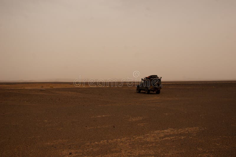 Land Rover Defender in the Desert Stock Photo - Image of desert, nature ...
