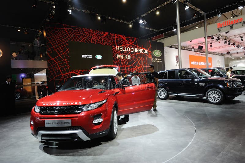 Land Rover pavilion editorial stock photo. Image of fast - 25877783