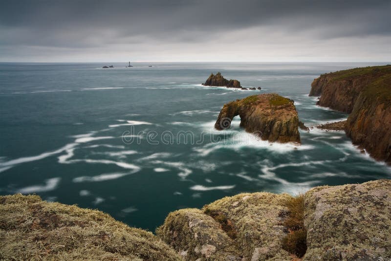 Land s End, Cornwall, UK. stock photo. Image of land - 46319834