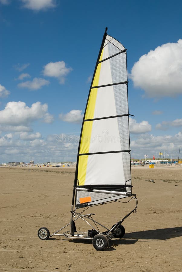 Land sailing on the beach stock photo. Image of distance - 5896074