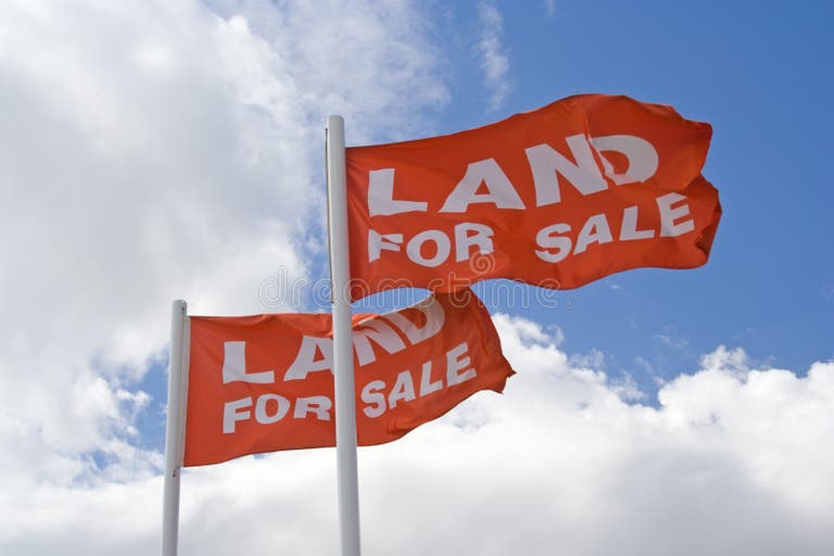 Land for Sale Flags stock photo. Image of sale, estate - 4670412