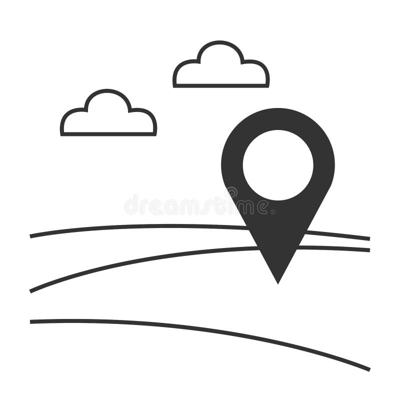 Land for Sale Vector Icon. Point on the Selected Area Stock Vector ... Land for Sale Vector Icon. Point on the Selected Area Stock Vector ...