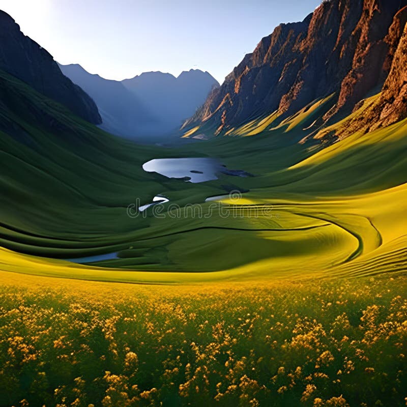 Land scape wallpaper print stock illustration. Illustration of ...