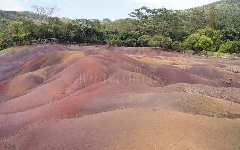 La Tierra De Siete Colores, Costa Oeste, Chamarel, Isla Mauricio Stock ...