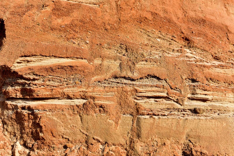 Land Structure in Open Pit Mining. Ground Background in Quarry. Rock ...