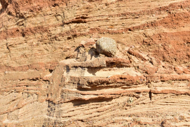 Land Structure in Open Pit Mining. Ground Background in Quarry. Rock ...