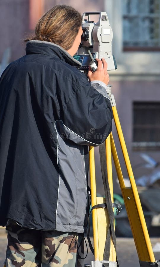Land surveyor shadow stock image. Image of surveyor - 102896031
