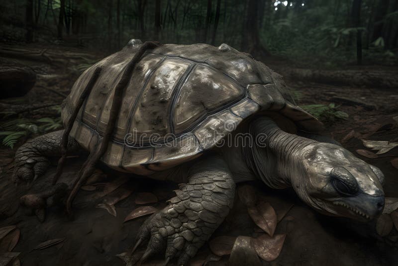 The Land Turtle in Its Natural Environment. Neural Network AI Generated ...