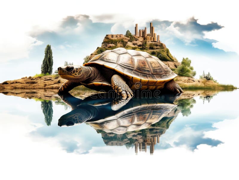 Land Turtle Made with Generative AI Illustration Stock Illustration ...