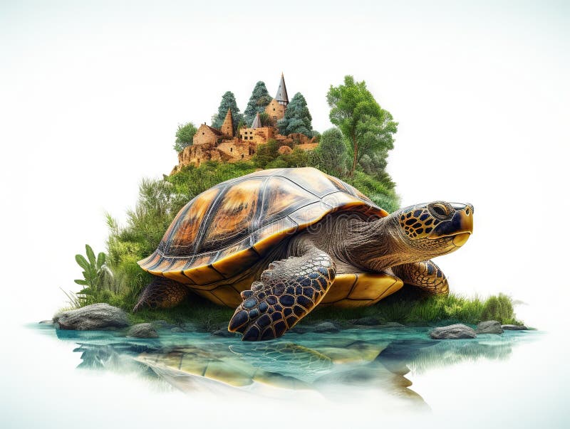 Land Turtle Made with Generative AI Illustration Stock Illustration ...
