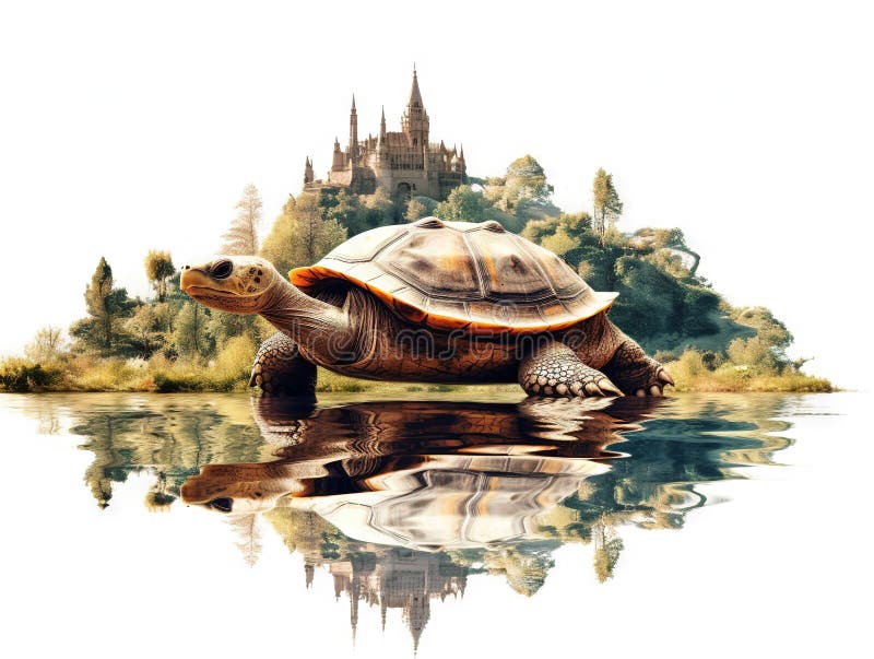 Land Turtle Made with Generative AI Illustration Stock Illustration ...