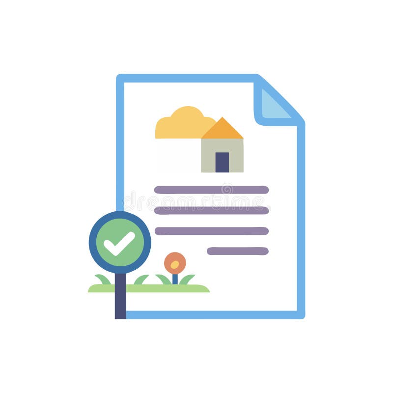 Land Use Permit Icon for Compliance Stock Image - Illustration of ...