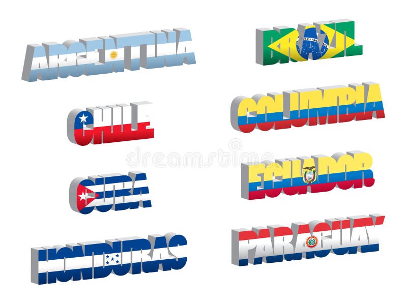 Land vlag-zuid america1 vector illustratie. Illustration of vlag - 11067253