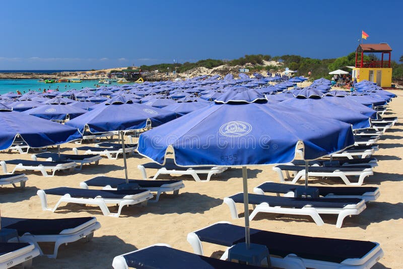 Landa Beach. Agia Napa, Cyprus. Editorial Stock Image - Image of coral ...