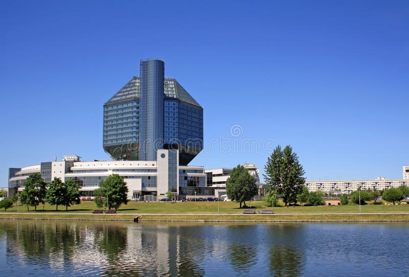 Landcape with National Library Stock Image - Image of crystal, cultural ...