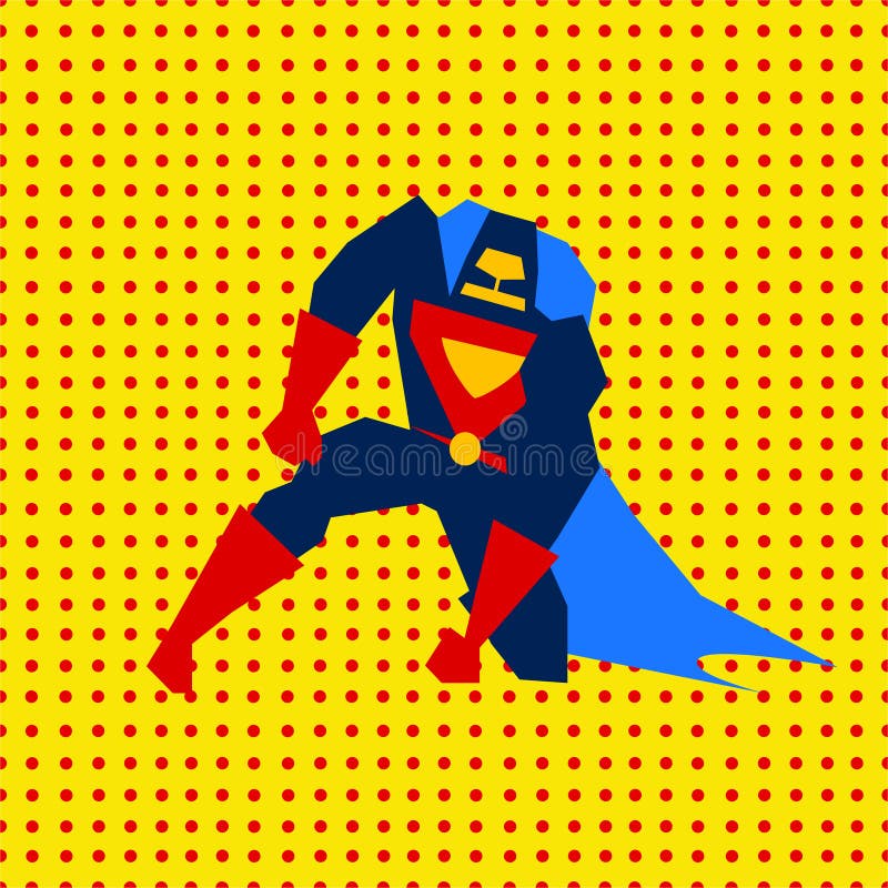Landed Superman Vector Illustration Stock Vector - Illustration of ...