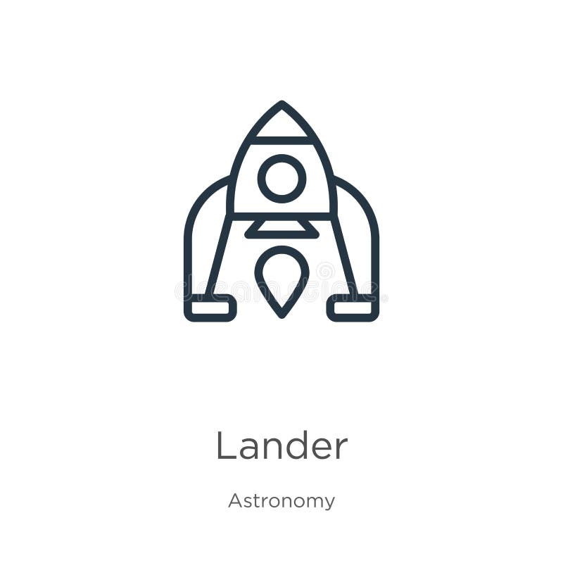 Lander Line Icon. Signs and Symbols Can Be Used for Web, Logo, Mobile ...