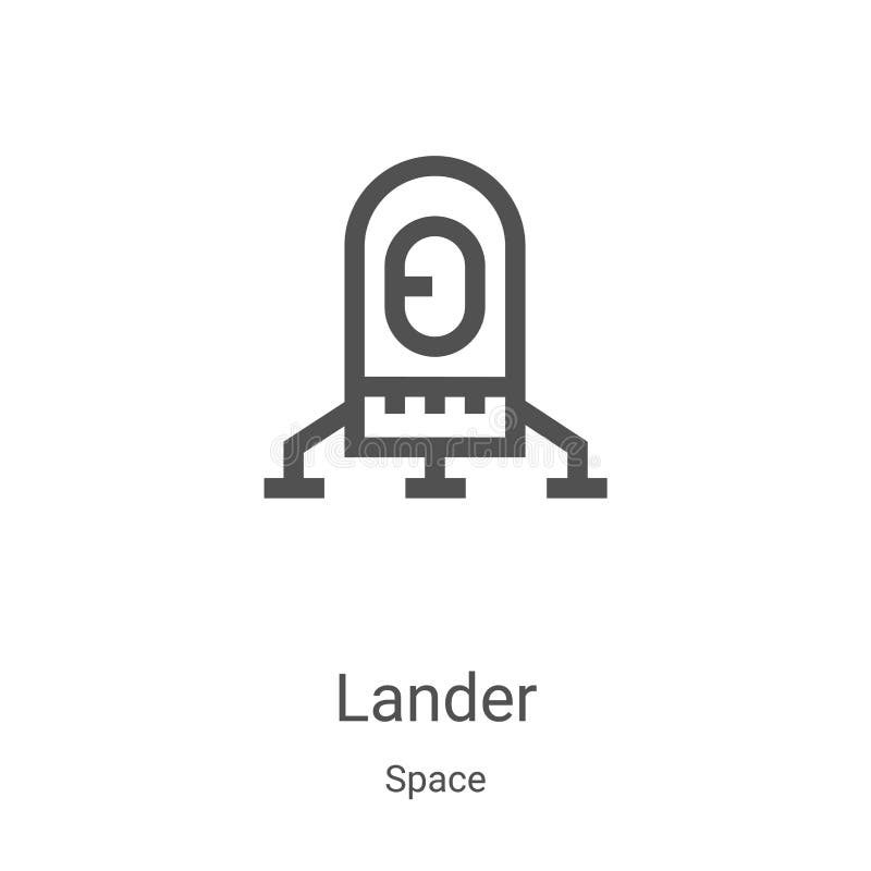 Lander Line Icon. Signs and Symbols Can Be Used for Web, Logo, Mobile ...