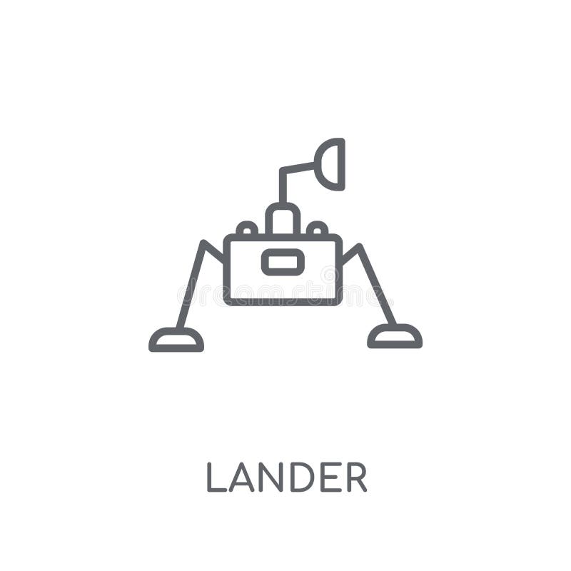 Lander Linear Icon. Modern Outline Lander Logo Concept on White Stock ...