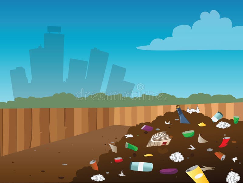 Landfill stock vector. Illustration of mound, pile, litter - 26605271