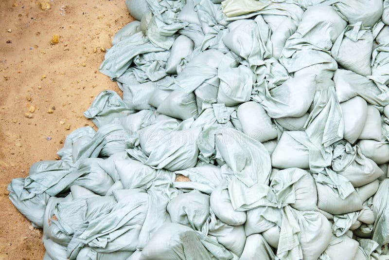 Landfill from Garbage Bags with Construction Waste Stock Photo - Image ...