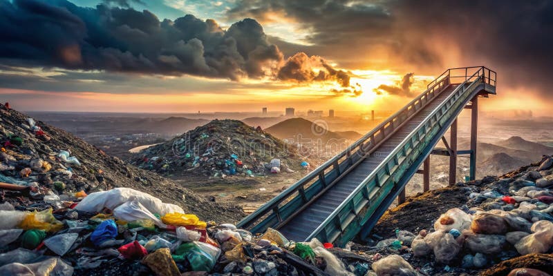 Landfill Overflowing with Plastic Waste a Visual Representation of the ...